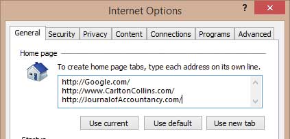 Internet Explorer: I'd like to open a tab