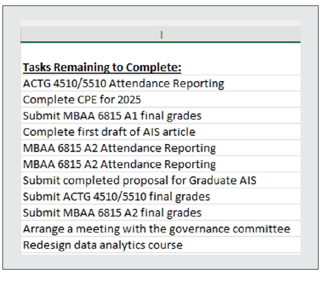 Create a dynamic to-do list with Excel’s checkboxes